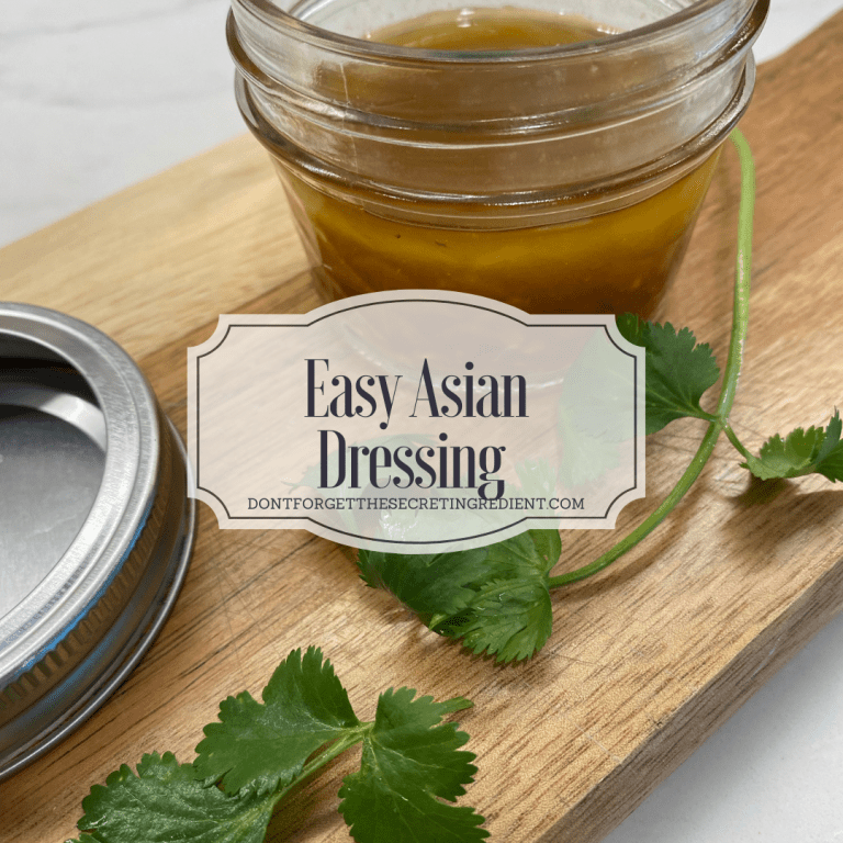 Asian Simple Salad and Dressing | Don't Forget the Secret Ingredient